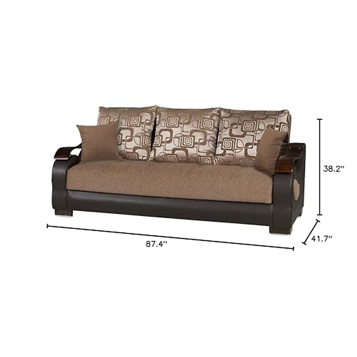 Sweet Home Stores Sofa Bed, Sofabed, Brown