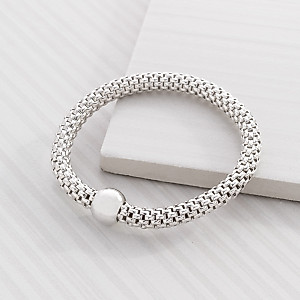 Silpada 'Chic' Sterling Silver Stretch Bracelet, 6 3/4"