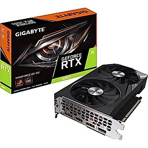 GIGABYTE Windforce OC NVIDIA GeForce RTX 3060 12GB GDDR6 Graphics Card