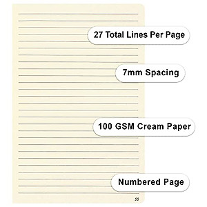 Lined Journal Notebook for Men & Women - 192 Numbered Pages 100gsm Thick Paper Vegan Leather Hardcover Writing journals - A5 Ruled Personal Diary for Work School - Moon and Stars (Blue)