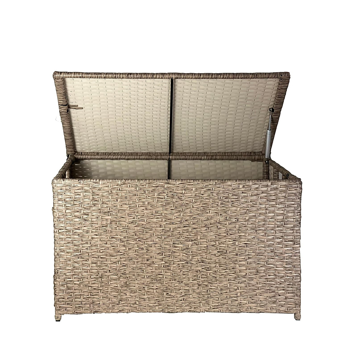 MOORLITER Wicker Storage Trunk, 42.3 Gallon (160L) Handwoven Wicker Chest, Large Wicker Basket with Lid, Wicker Trunk with Safety Hinge, Support 200 lbs, Rustic Brown