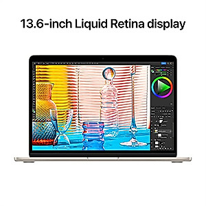 Apple 2022 MacBook Air M2 Chip (13-inch, 8GB RAM, 512GB SSD Storage) (QWERTY English) Starlight (Renewed Premium)