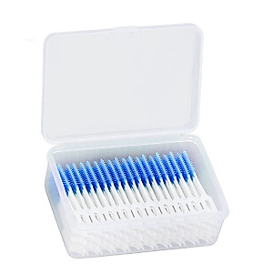 160pcs Interdental Brush Soft Dental Floss Toothpicks for Oral Care Adults Children(Blue)