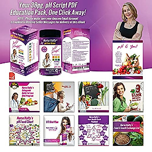 Nurse Hatty® - 200ct. pH Strips w Free App - Made-in-The-USA (Economy Size - Single PAD) - pH Test Strips for Alkaline & Acid Levels for Home & Lab Use + 300+ Pages of Edu Pack - pH Scale of Urine