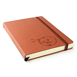 Red Co Journal with Embossed Fox, 240 Pages, 5"x 7" Lined, Rust Orange