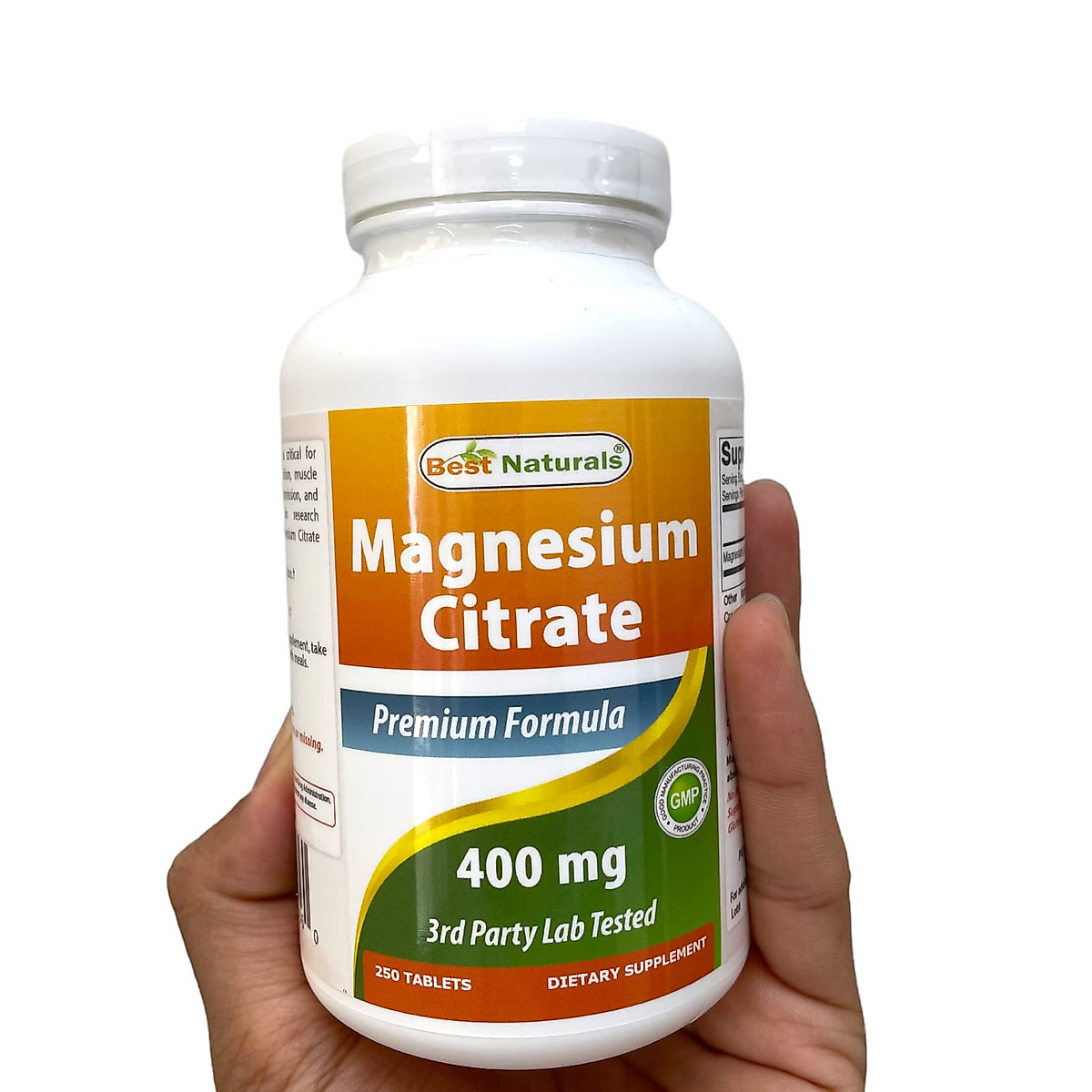 Best Naturals Magnesium Citrate (Citrato de Magnesio) 400mg 250 Tablets (400 mg of Elemental Magnesium per 2 Tablets) (1)