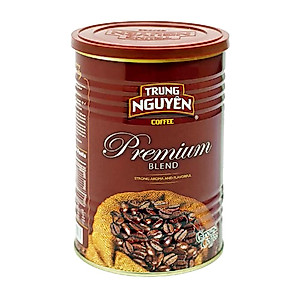 Trung Nguyen — Premium Blend — Roasted Ground Coffee Blend — Strong and Bold — Arabica & Robusta — Chocolate Flavor — Vietnamese Coffee 1 Can (15 oz)