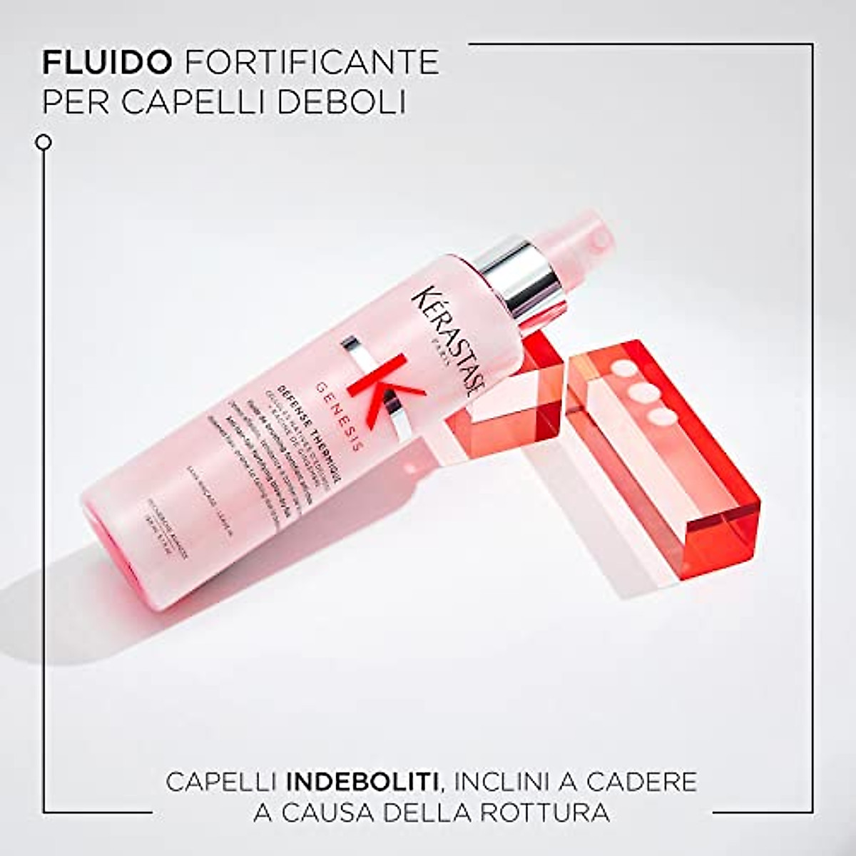 Kerastase Genesis Defense Thermique Blow Dry Primer | Heat Protectant for Weakened Hair Prone to Fallout Due to Breakage from Brushing | Detangles and Hydrates without Frizz | Sulfate Free | 5.1 Fl Oz