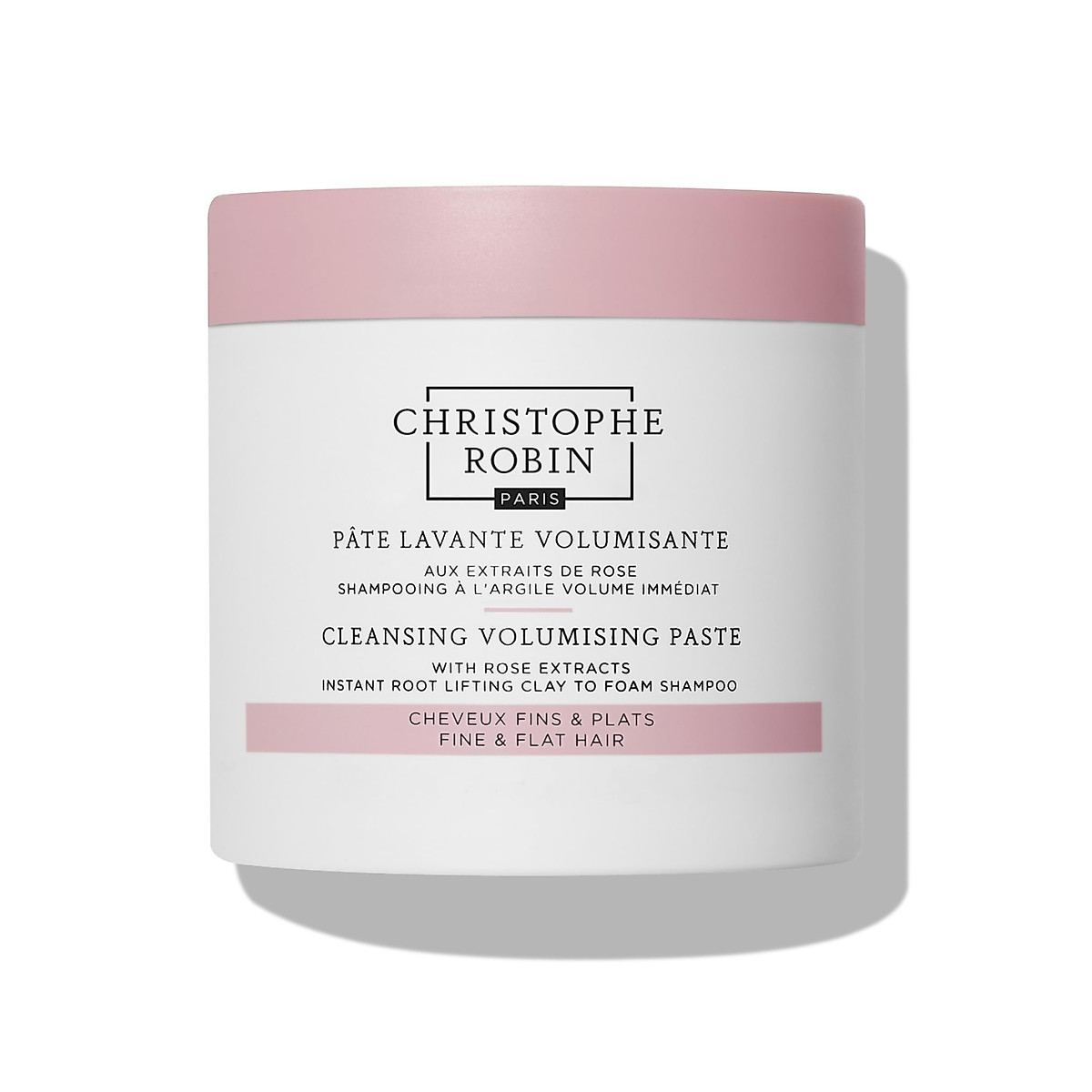 Christophe Robin Cleansing Volumizing Paste Shampoo with Rassoul Clay Rose Extracts Unisex Paste for Fine, Thin, and Flat Hair Color Safe 8.4 fl. oz