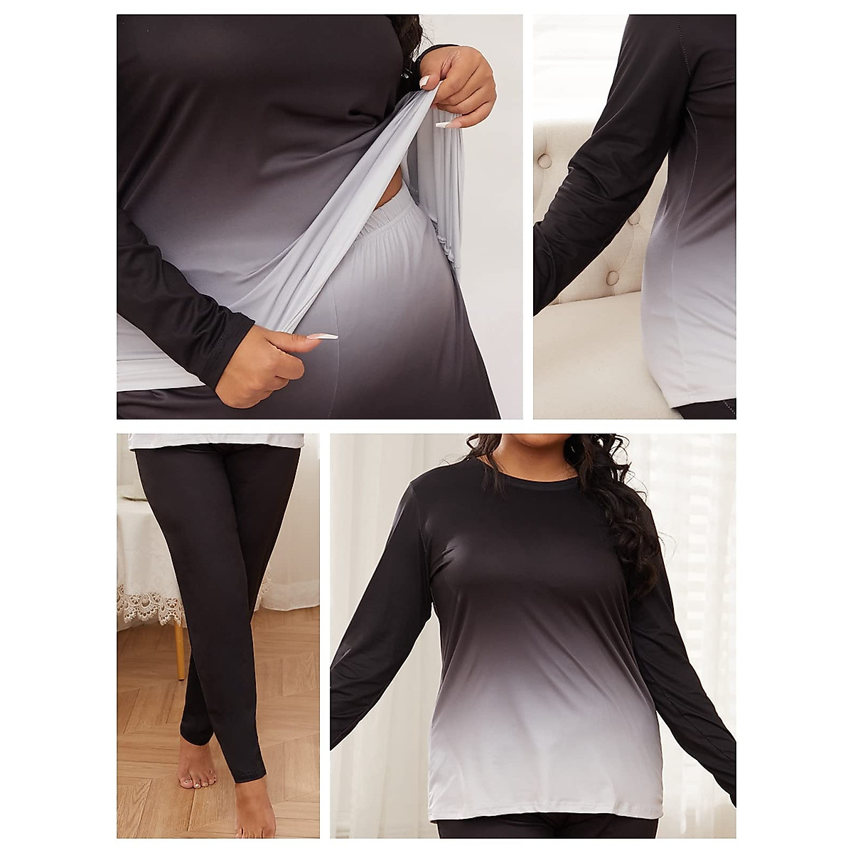 JSVZREU Two Piece Outfits for Women Pants Loungewear Set 2 Piece Outfits Sweatsuit Track Suits Matching Jogger Lounge Sets Long Sleeve(Black,XL)