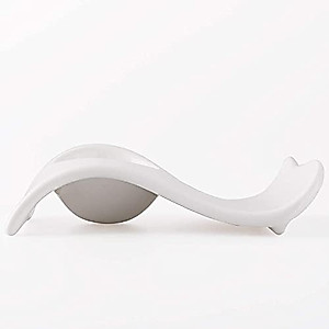 Ceramic Egg Cups Holder Porcelain Egg Cup for Soft Boiled Eggs with Stainless Steel Egg Cracker Topper Cutter 4 Egg Spoons Egg Cups Stand Plates Set (9)