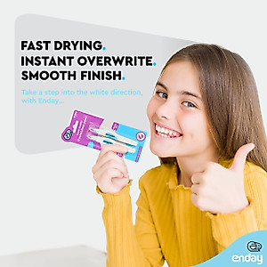 Correction Pen White Out Liquid Pen Multi-Purpose Whiteout with Metal Tip – For School, Office & Home 7 ml Correction Fluid (Pack of 4) – by Enday