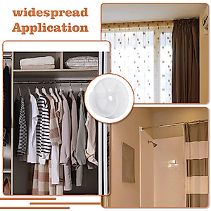 Amyhill Plastic Closet Pole Socket White Closet Rod Holders Rod Bracket Shower Holders Wardrobe Tube Support for Bathroom Curtain Clothing Store, 1-3/8 Inch(32 Pcs)