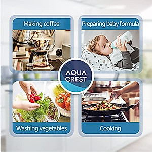 AQUA CREST NSF Certified Water Filter, Replacement for Pur® RF9999® Faucet Water Filter, Pur® Faucet Model FM-2500V, FM-3700, PFM150W, PFM350V, PFM400H, Pur-0A1 (6 Count), Model No.: AQU-CF08A