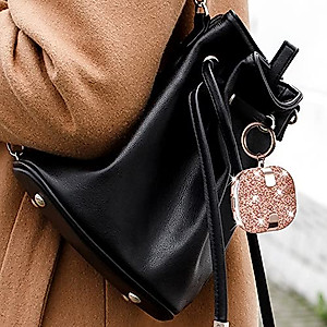 Valkit Luxury Glossy Case Compatible with Samsung Galaxy Buds 2 Case (2021) / Galaxy Buds Pro Case (2021) / Galaxy Buds Live Case (2020) Bling Sparkle - Full Body Protection Glitter Women Girls,Golden