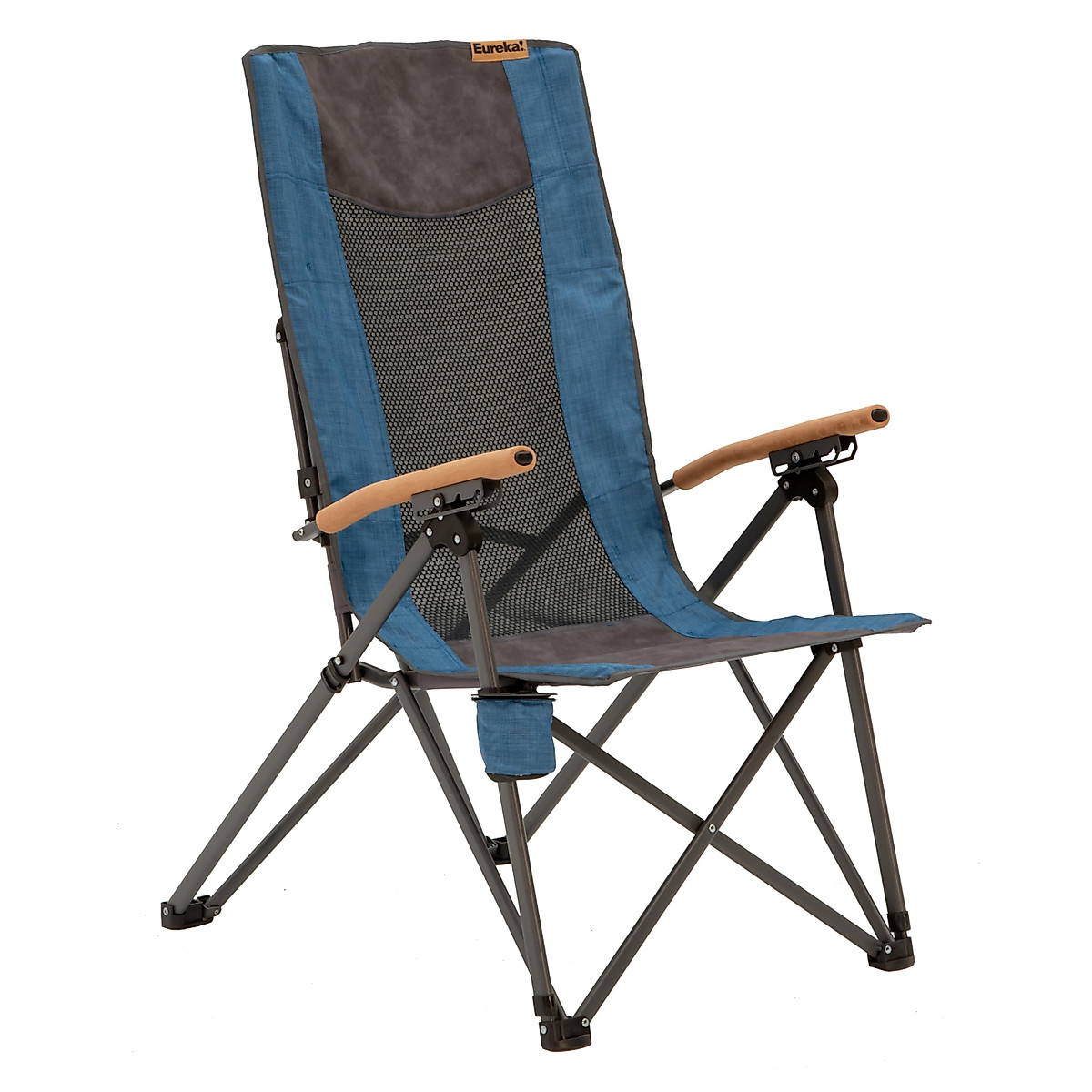 Eureka! Highback Recliner Portable Folding Camping Chair with Bottle Holder