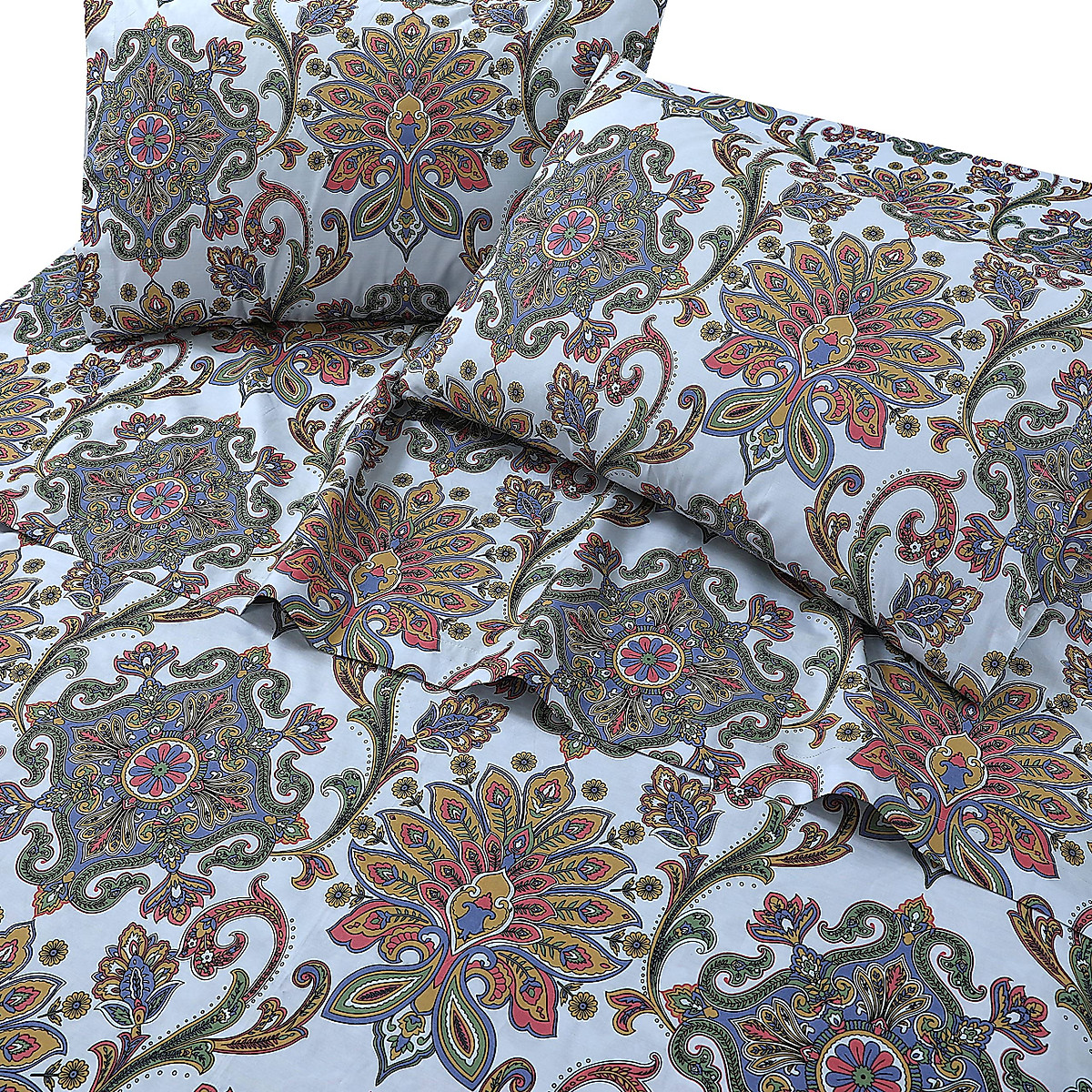 Cotton Alley 300 Thread Count Full Size Sheets Set - 100% Cotton 4 Pcs Sheets Bed Set, 1 Fitted Sheet, 1 Flat Sheet and 2 Pillowcases, Full Size Sheets Fitted Up to 16" Mattress