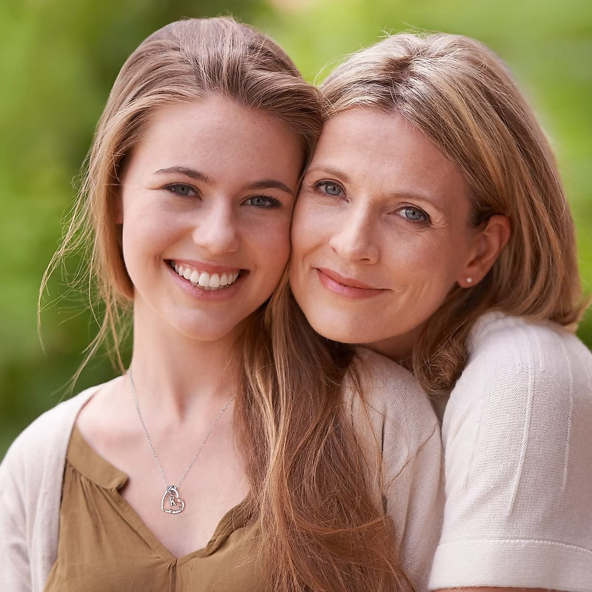 Dainty Rose Heart Necklace Gifts for Women, Sterling Silver Initial A Letter Heart Pendant Necklace Jewelry Anniversary Valentines Day Gifts for Her Mothers Day Christmas Birthday Gifts for Women Her