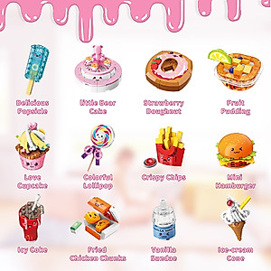 QMAN Educiro Party Favors Toy Assortment, Play Food Party Favors for Kids, Girls Birthday Building Blocks Themed Party Supplies, Gifts Mini Building Toys for Christmas Party Favors, Birthday Gift