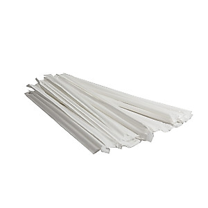 Concession Essentials Plastic Straws Wrapped 1000 Pack - 8 inch Drinking Straw, Foodservice Disposable Straws, Bulk Set (CEClear7.75wrapped-1000ct)