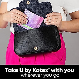 U by Kotex Balance Ultra Thin Pads with Wings, Heavy Absorbency, 46 Count (Packaging May Vary)