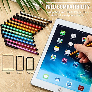 Outus 120 Pieces Stylus Pen Universal Capacitive Stylus Slim Digital Pen Compatible with iPad, iPhone, Samsung, Tablet, Most Devices with Capacitive Touch Screen, 12 Colors