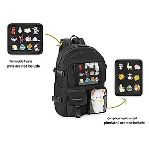 STEAMEDBUN Kawaii Backpack Cute Aesthetic Backpack for Girls,Ita Backpack with Inserts for School (without pins)