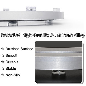 Turntable Bearing 5 8 10 12 14 16 18 20 24 28 32 40inch Heavy Duty Aluminium Alloy Aluminum Swivel Base Bearing, Non Slip Lazy Susan Turntable Bearing, For Table, TV Monitor, Sculpture