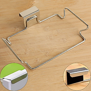 OYSIR Large Stainless Steel Trash Bag Holder for Kitchen Cabinets Doors and Cupboards, Under Sink Bag Holder, Garbage Bag Holder, Kitchen Waste Can, Kitchen Trash Cans
