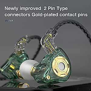 FEDAI TRN MT1 PRO in Ear Monitor Earbuds, 10mm Composite Dual Magnetic Dynamic Earphones Sport Earbuds in Ear Earphones Sport Noise Cancelling Hearphone with Detachable C Pin Cable(No mic, Black)