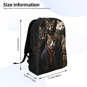 Xerial Cool Cat Backpack Waterproof Anti Theft Durable Light Laptop Bag Backpacks For Women Men Travel Gym Backpack