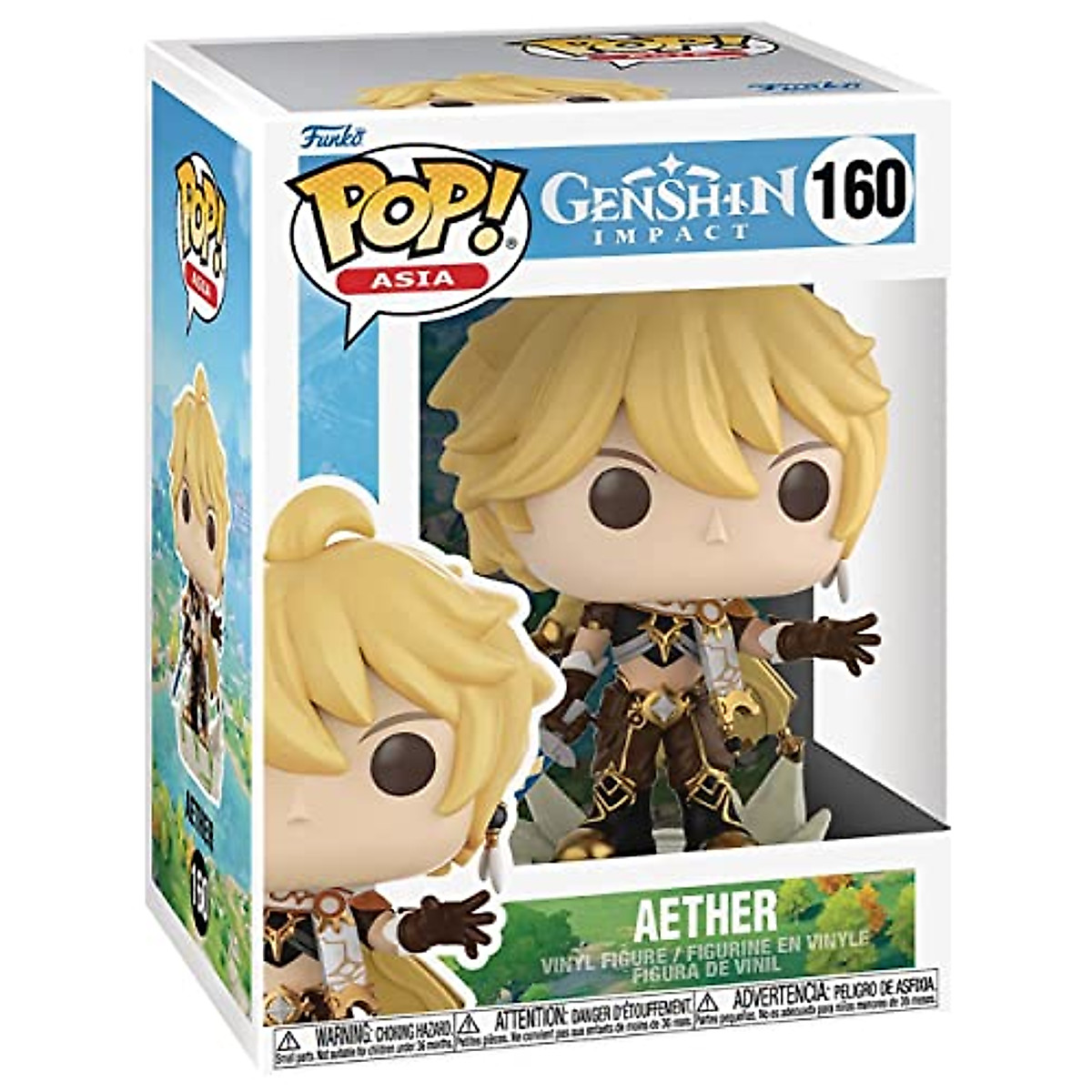 POP Genshin Impact - Aether Funko Vinyl Figure (Bundled with Compatible Box Protector Case), Multicolor, 3.75 inches