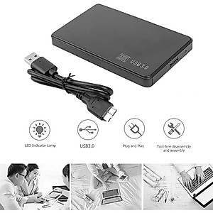 and Tool- State Drives Hard Systems for 2.5-inch Enclosure Drives Solid External Drive and USB Suitable Compatible for Windows 2.5-inch Mac- Hard 3.0 USB HUB Expansion Dock (Black, One Size)