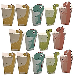 Abaodam 72 Pcs Mini Treat Bags Disposable Containers Bulk Popcorn Dinosaur Candy Bags Popcorn Gift Movie Popcorn Bucket Popcorn Bulk Individual Bags Paper Popcorn Boxes Popcorn Paper Bags