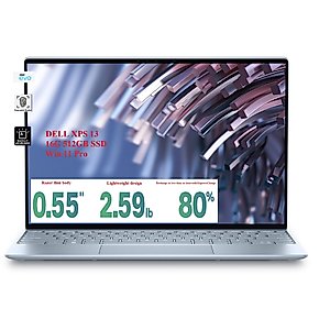 DELL 2023 XPS 13 13.4" FHD+ (Intel 10-Core i7-1250U, 16GB LPDDR5 RAM, 512GB SSD) Thin & Light Business Laptop, 12-Hr Battery Life, Thunderbolt 4, IR Webcam, Backlit, Fingerprint, Wi-Fi 6E, Win 11 Pro