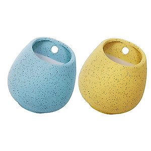 Outdoor Decor Ceramic Flower Pot 2pcs Practical Flowerpot Simple Succulent Storage Pot Home Plant Container Air Plants