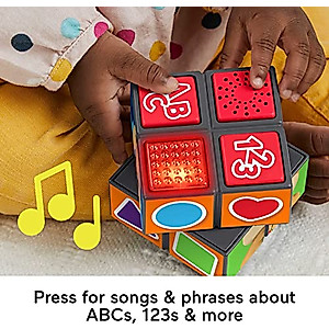 Fisher-Price Laugh & Learn Baby Learning Toy Puppy’S Activity Cube with Lights Music & Fine Motor Activities for Ages 9+ Months