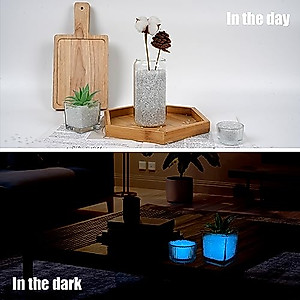 Oubest Glow in The Dark Rocks Outdoor Decorations 17.6oz Glowing Gravel Small Pebbles Decor for Garden Fish Tank Aquarium Planter Walkway - White