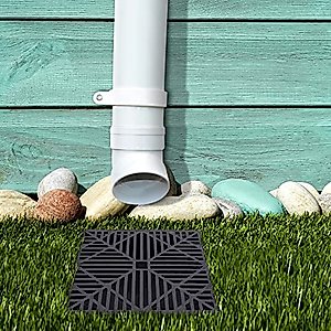 LFUTARI Rain Gutter Downspout Extensions Flexible-No Dig Low Profile Catch Basin Downspout Extension Kit-Down Spout Extender for Yard, Ground and Lawn Included