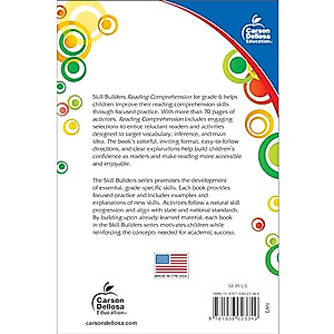 Carson Dellosa Skill Builders Reading Comprehension Grade 6 Workbook, Middle School Reading Passages and Vocabulary Builder for Kids Ages 11-12, 6th Grade Reading Comprehension Workbook