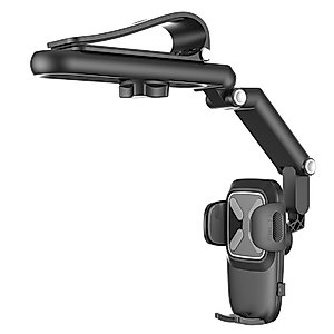 qumHmup Car Phone Holder Mount,360°Rotatable Retractable Car Phone Holder,Multifunctional Adjustable Mount Cell Phone Holder for Car,Universal Phone Holder for Mobile Phones