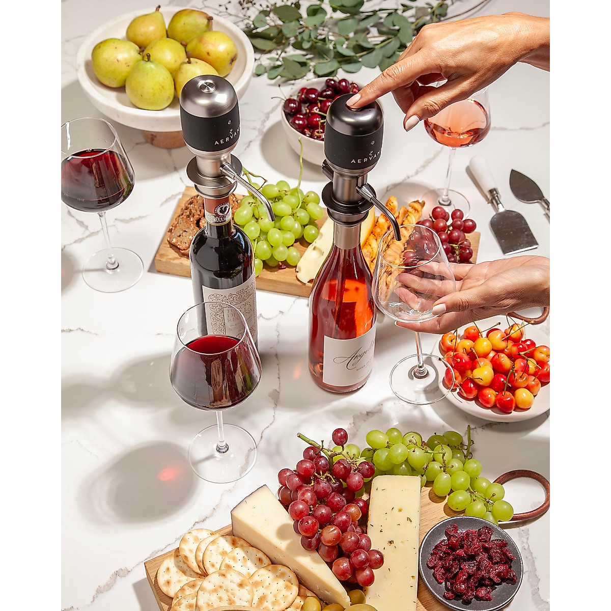 Aervana Select: Variable Electric Wine Aerator and Pourer/Dispenser - Air Decanter - Personal Wine Tap for Red and White Wine 750ml and 1.5l with Stand (New)