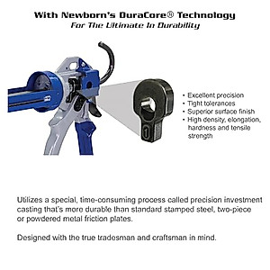 Newborn 250 Super Smooth Rod Revolving Frame Caulking Gun, 1/10-Gallon Cartridge Capacity, 18:1 Thrust Ratio