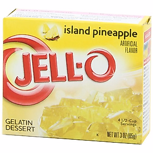 Jell-O Island Pineapple Gelatin Mix (3 oz Boxes, Pack of 6)
