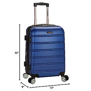 Rockland Melbourne Hardside Expandable Spinner Wheel Luggage, Blue, 2-Piece Set (20/28)