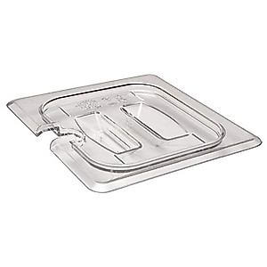 Cambro 60CWCHN135 Food Pan Lid 1/6 Camwear Notched Handle Clear (Pack of 6)
