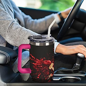 Russia Hammer Flags Hook Ussr Sickle 40 Oz Tumbler Insulated Stainless Steel Water Bottle Travel Mug Car Cup with Handle And Straw