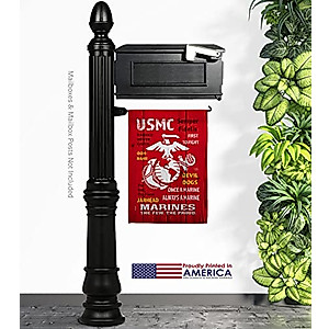 Breeze Decor USMC Garden Flag Set Mailbox Hanger Armed Forces Marine Corps Semper Fi United State American Military Veteran Retire Official House Banner Small Yard Gift Double-Sided, Made in USA