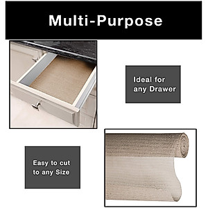 Smart Design Original Grip Shelf Liner - 12 Inch x 45 Feet (Set of 9 Rolls Total) - Non Adhesive, Strong Grip Bottom, Easy Clean Kitchen Drawer, Cabinet, Cupboard Dresser Cover, Non Slip - Taupe