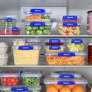 Sistema KLIP IT PLUS Food Storage Containers, 180 ml, 3 Piece Airtight Containers Set, Leak-Proof Seal, Easy Locking Clips, BPA-Free